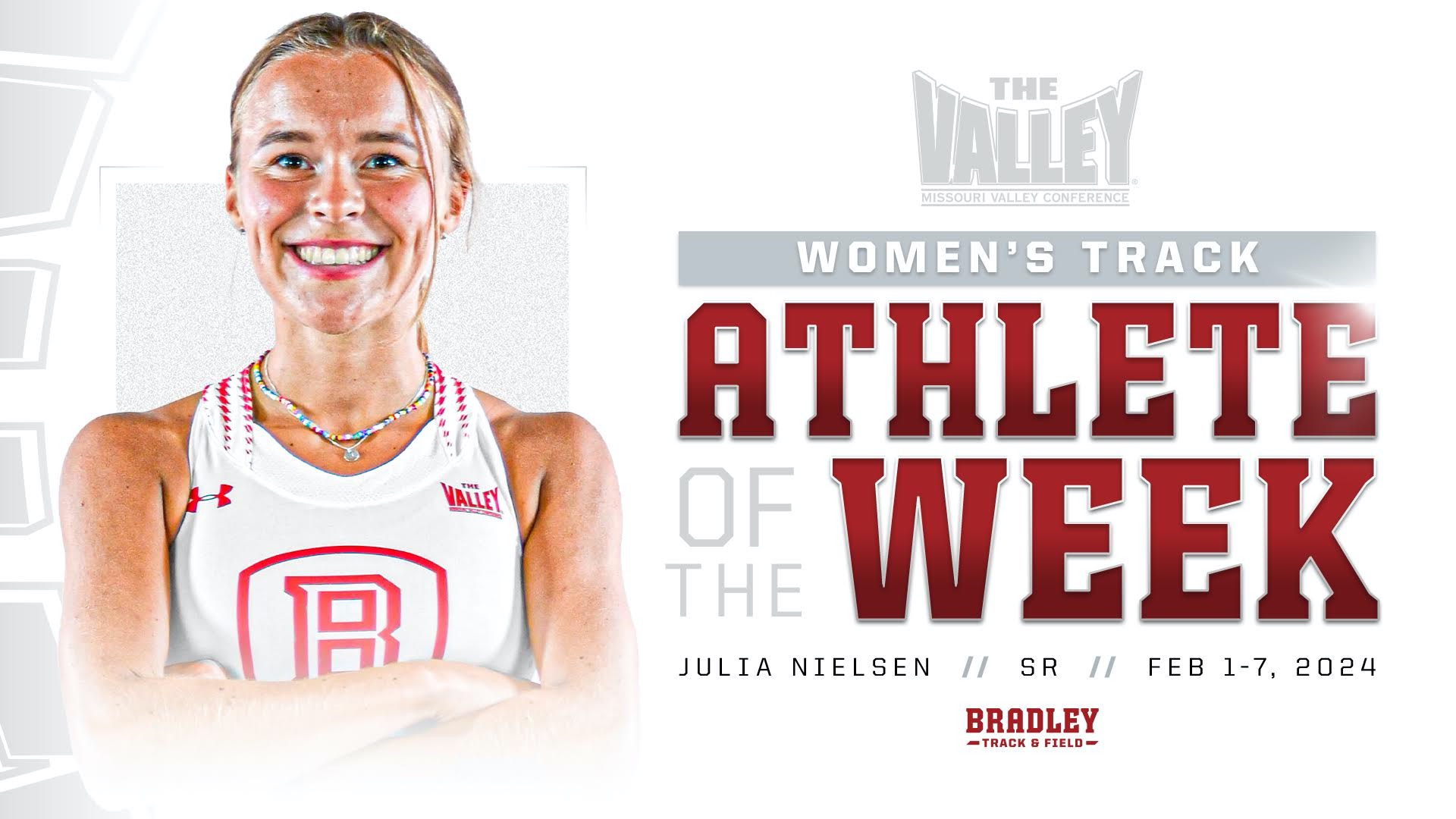 Julia Nielsen named Track MVC Player of the Week - Bradley University ...