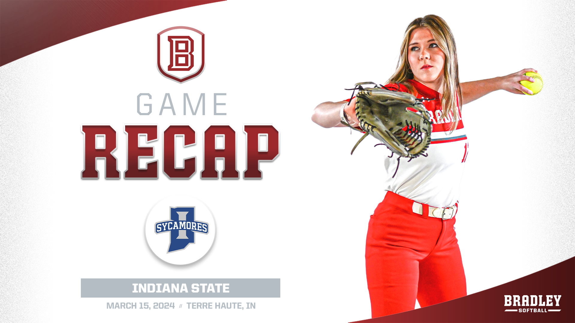 Softball Takes First Win of Conference Play - Bradley University Athletics