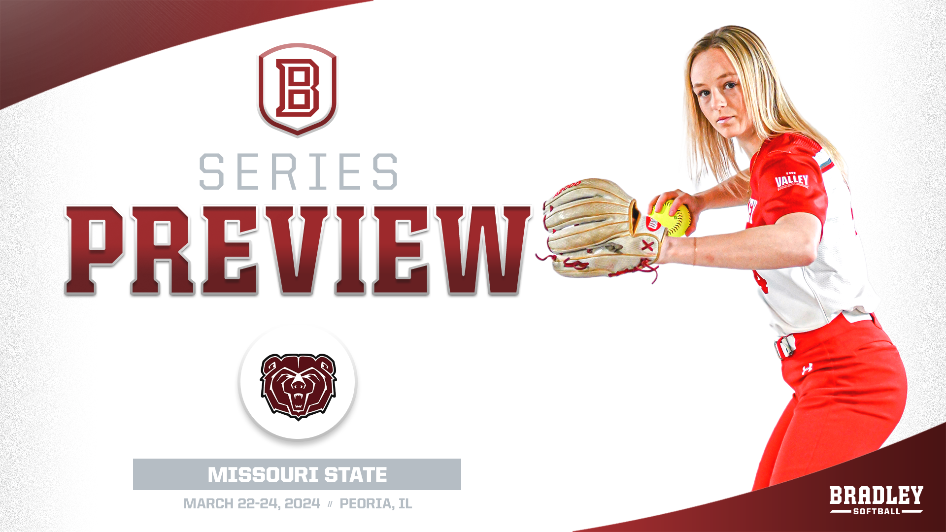 Softball Hosts First Conference Series - Bradley University Athletics