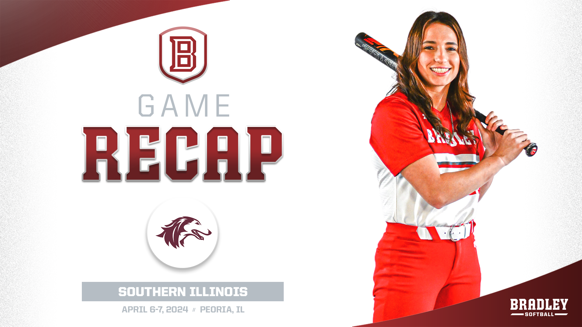 Softball Splits Final Two Games of SIU Series - Bradley University ...