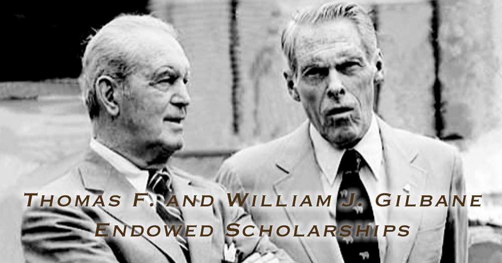 Thomas F. and William J. Gilbane Endowed Scholarship Fund Recipients ...