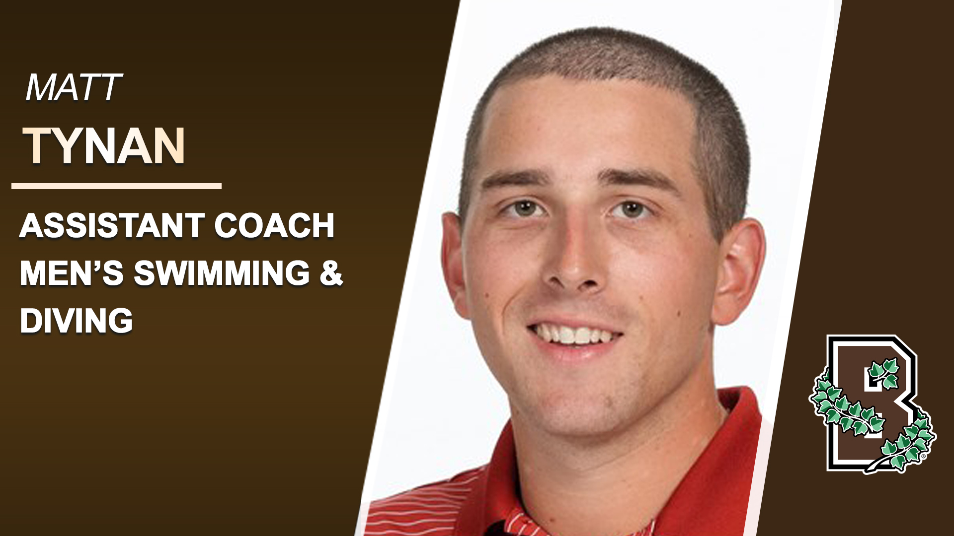 Men’s Swimming & Diving Adds Tynan as Assistant Coach - Brown ...