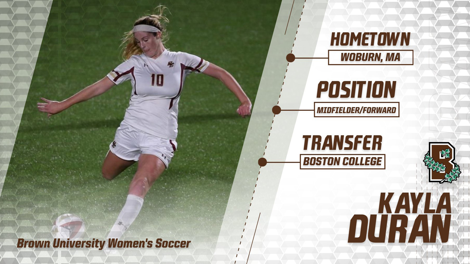 Women’s Soccer Adds Midfielder/Forward Kayla Duran - Brown University ...