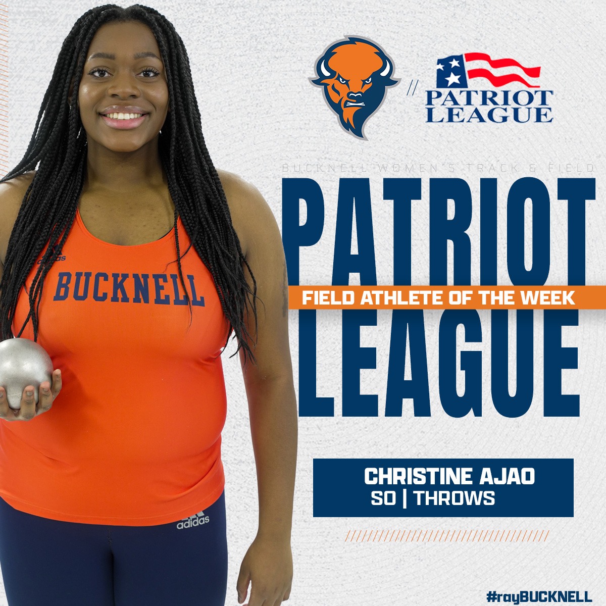 Ajao Crowned Patriot League Women's Field Athlete of the Week ...