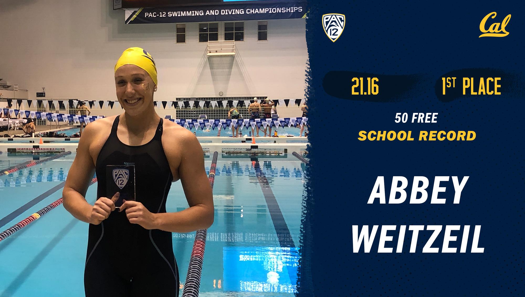 Abbey Weitzeil - Women's Swimming & Diving - California Golden Bears ...