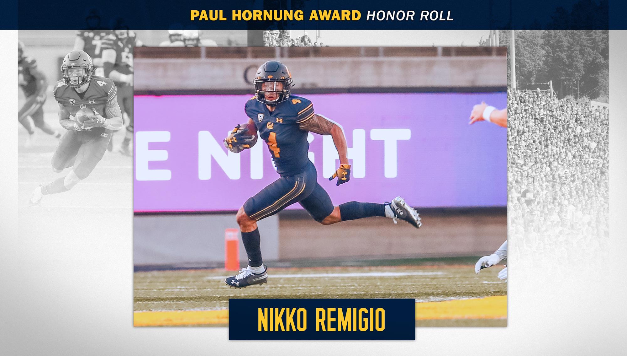 Nikko Remigio - Football - California Golden Bears Athletics