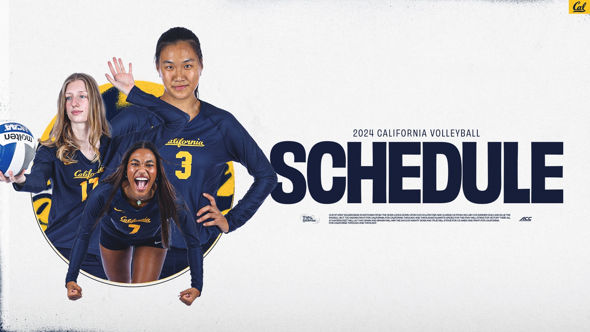 2024 Volleyball Schedule - California Golden Bears Athletics