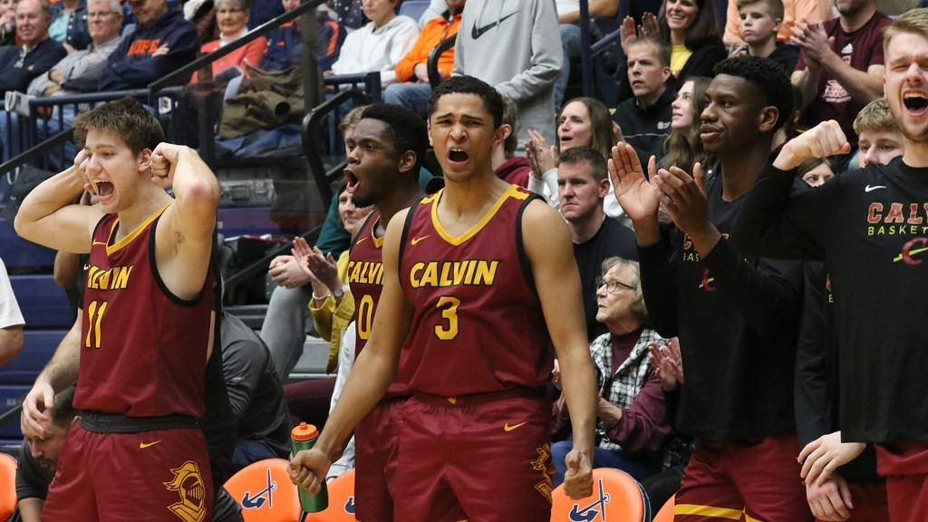 Men's Basketball Shows Toughness in 54-47 Win at Trine - Calvin University