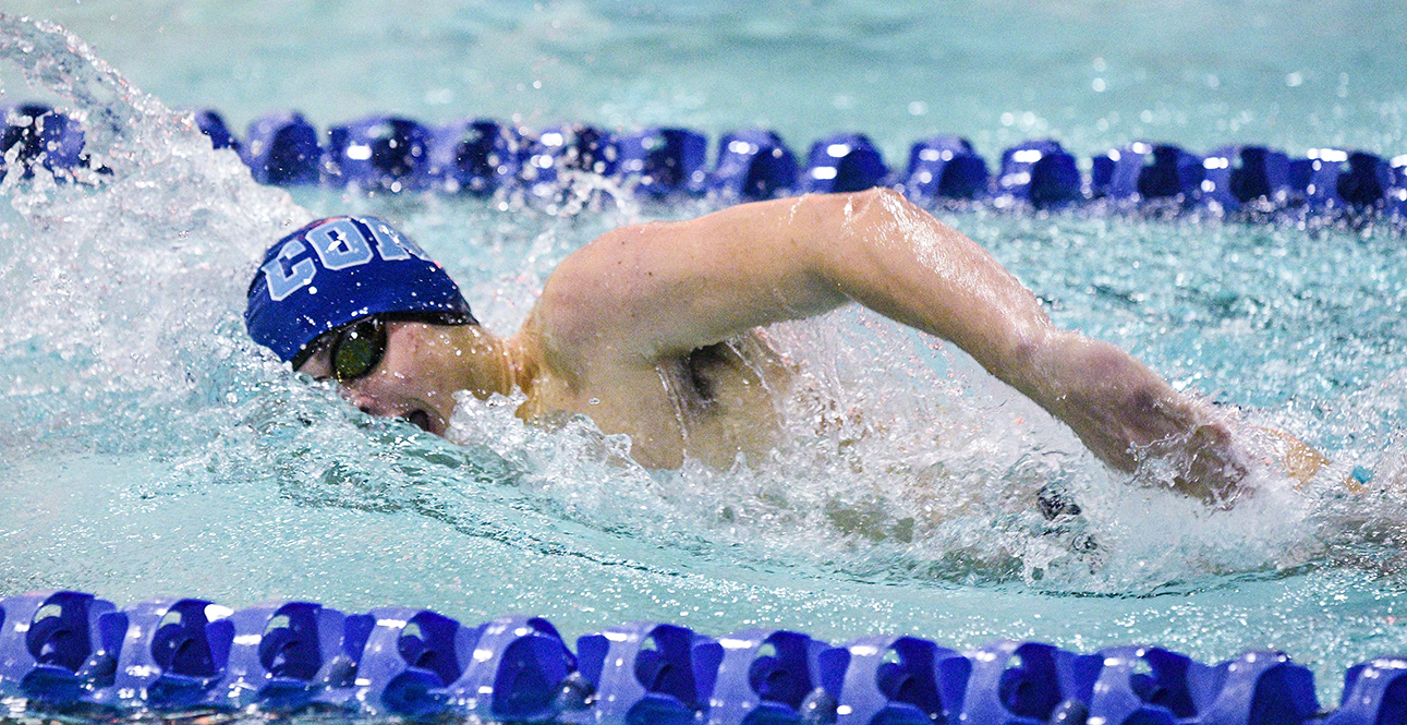 Men's Swimming Downs Division II Bentley, 160-138, and Sets Four Pool ...