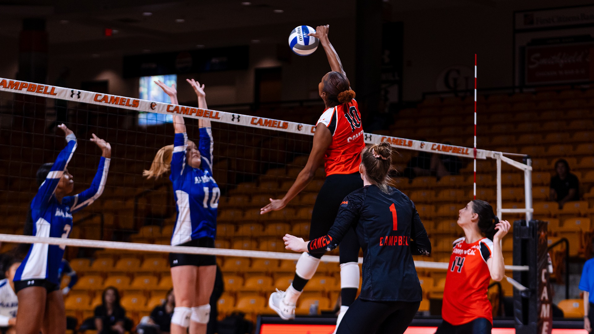 Camels top Hampton in four sets - Campbell University
