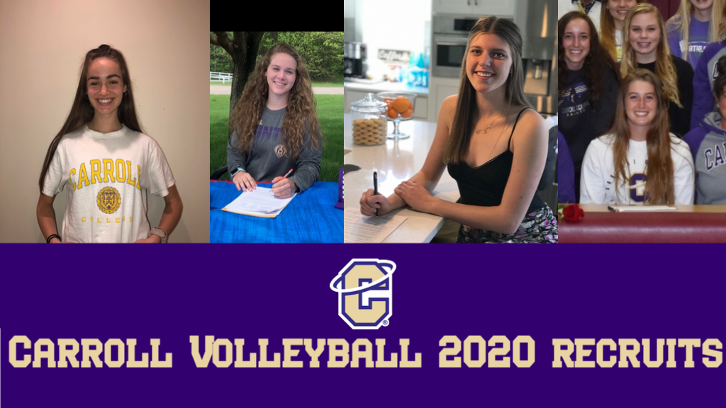 Carroll Volleyball Signs 4 - Carroll College Athletics