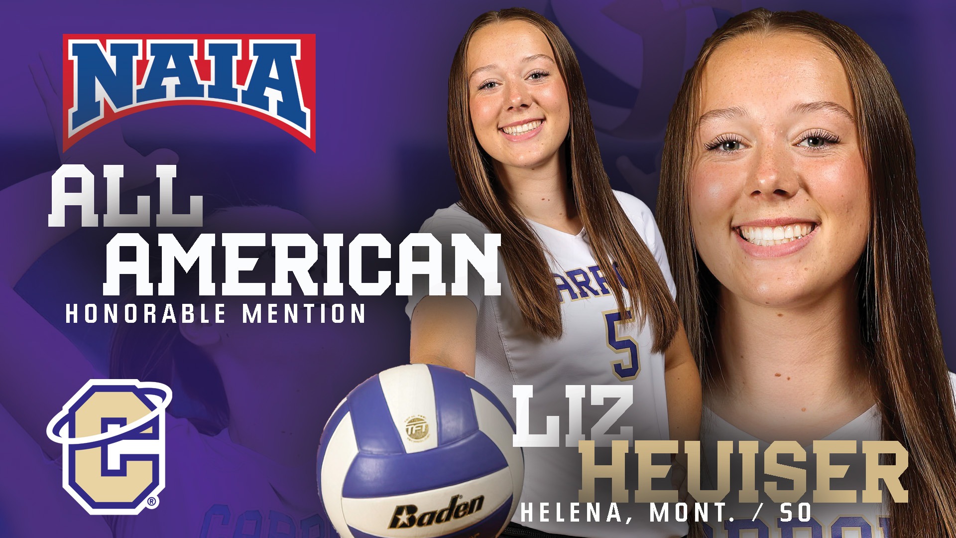 Liz Heuiser Named NAIA Honorable Mention All-American - Carroll College ...