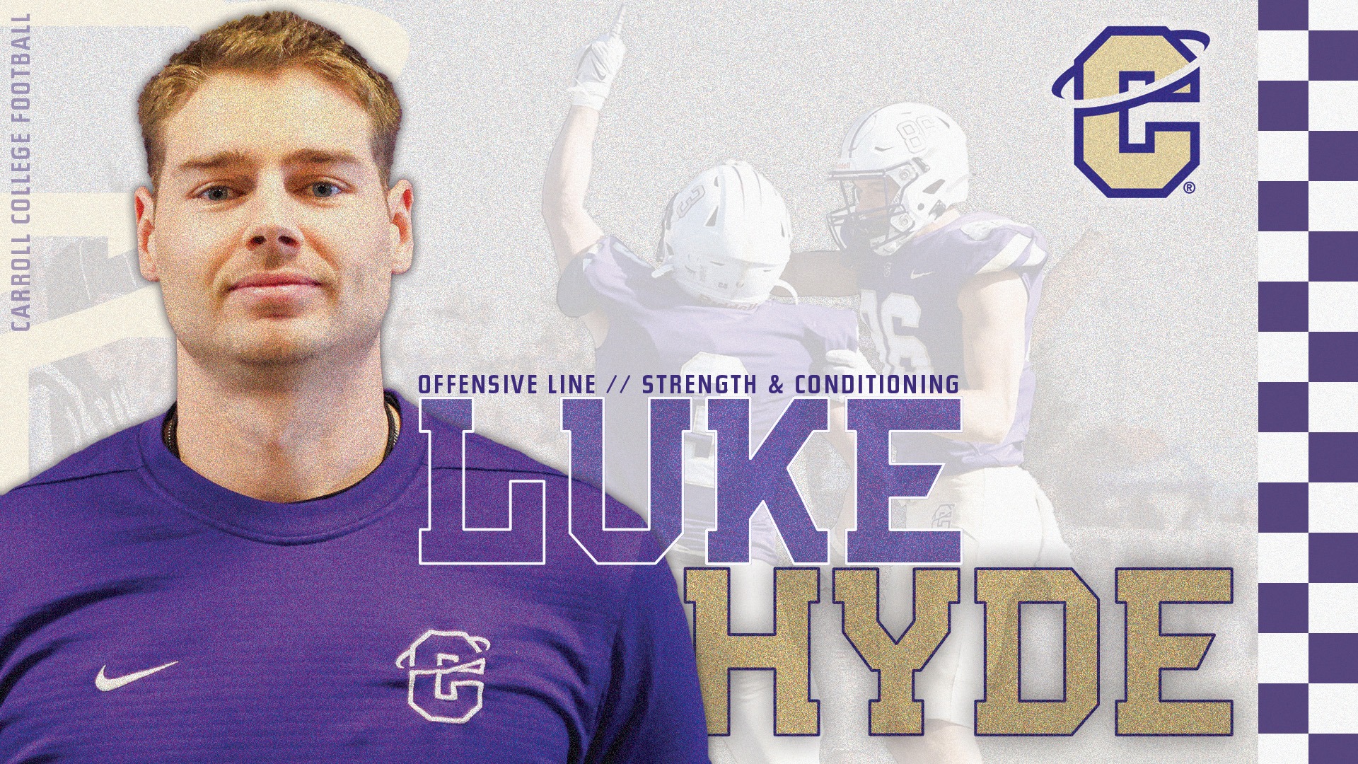 Luke Hyde Joins Carroll Football Staff as Offensive Line Coach ...