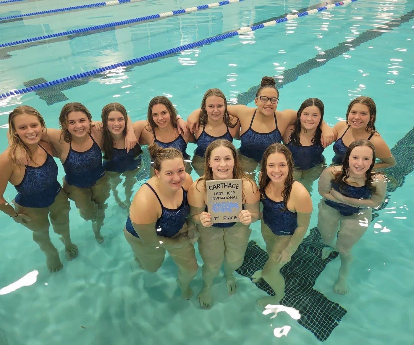 Girls Swimming: Lady Tigers Dominate Own Meet - Carthage High School ...