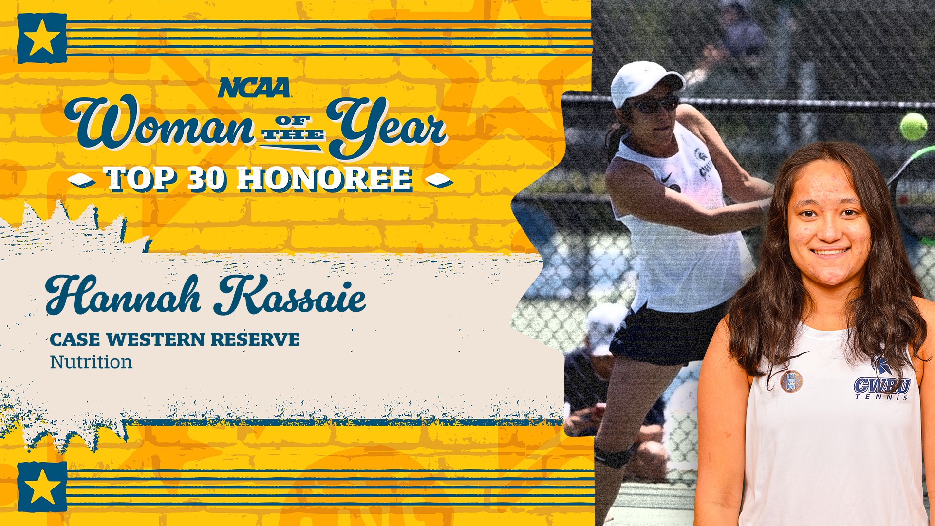 Kassaie Named Top 9 Finalist for 2024 NCAA Woman of the Year - CWRU ...