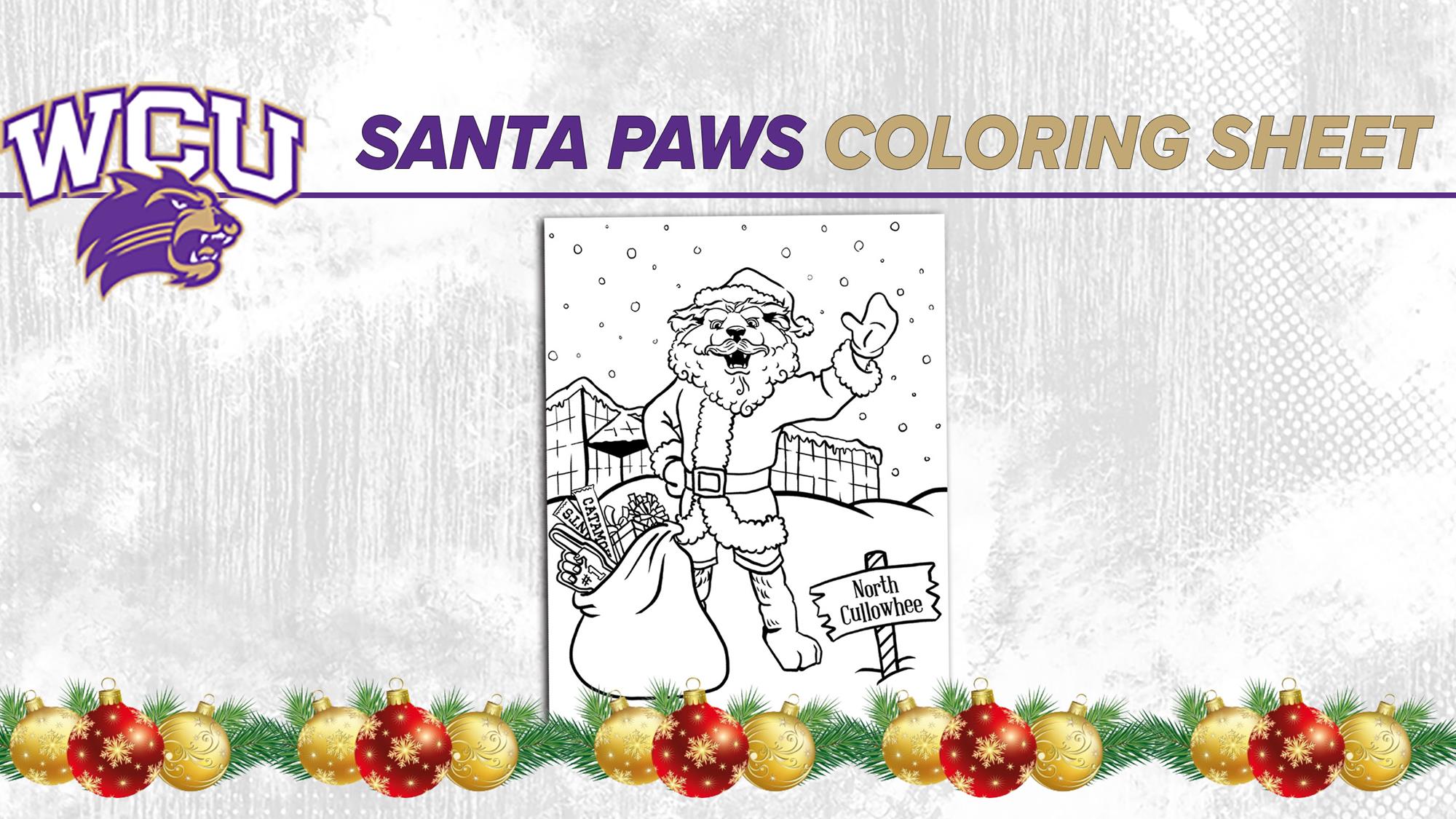 Santa Paws Coloring Sheet Provides Holiday Cheer - Western Carolina ...