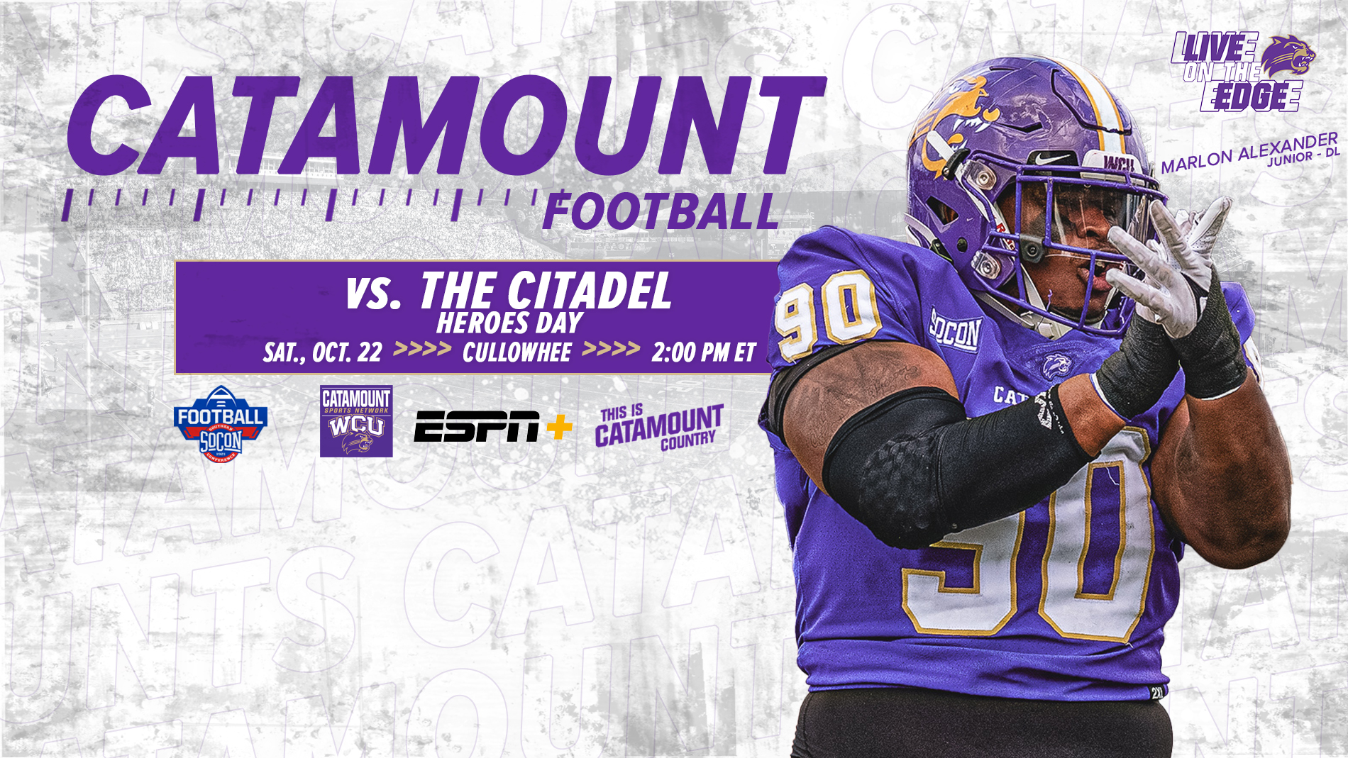 Catamounts Return Home Saturday Hosting The Citadel on Heroes Day ...