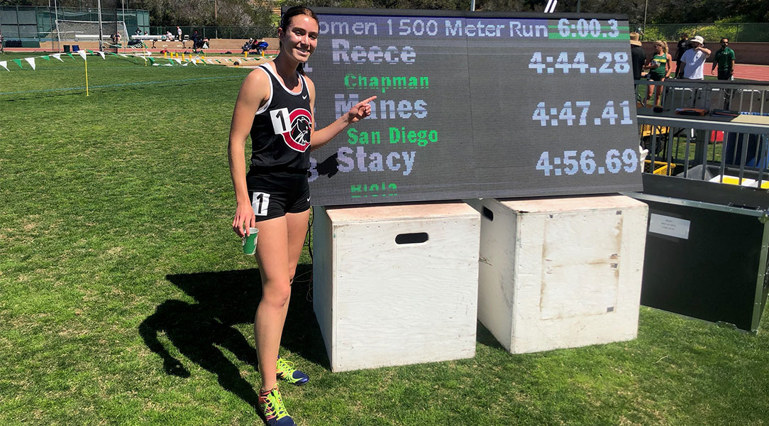 Reece named SCIAC women's track Athlete of the Week - Chapman University