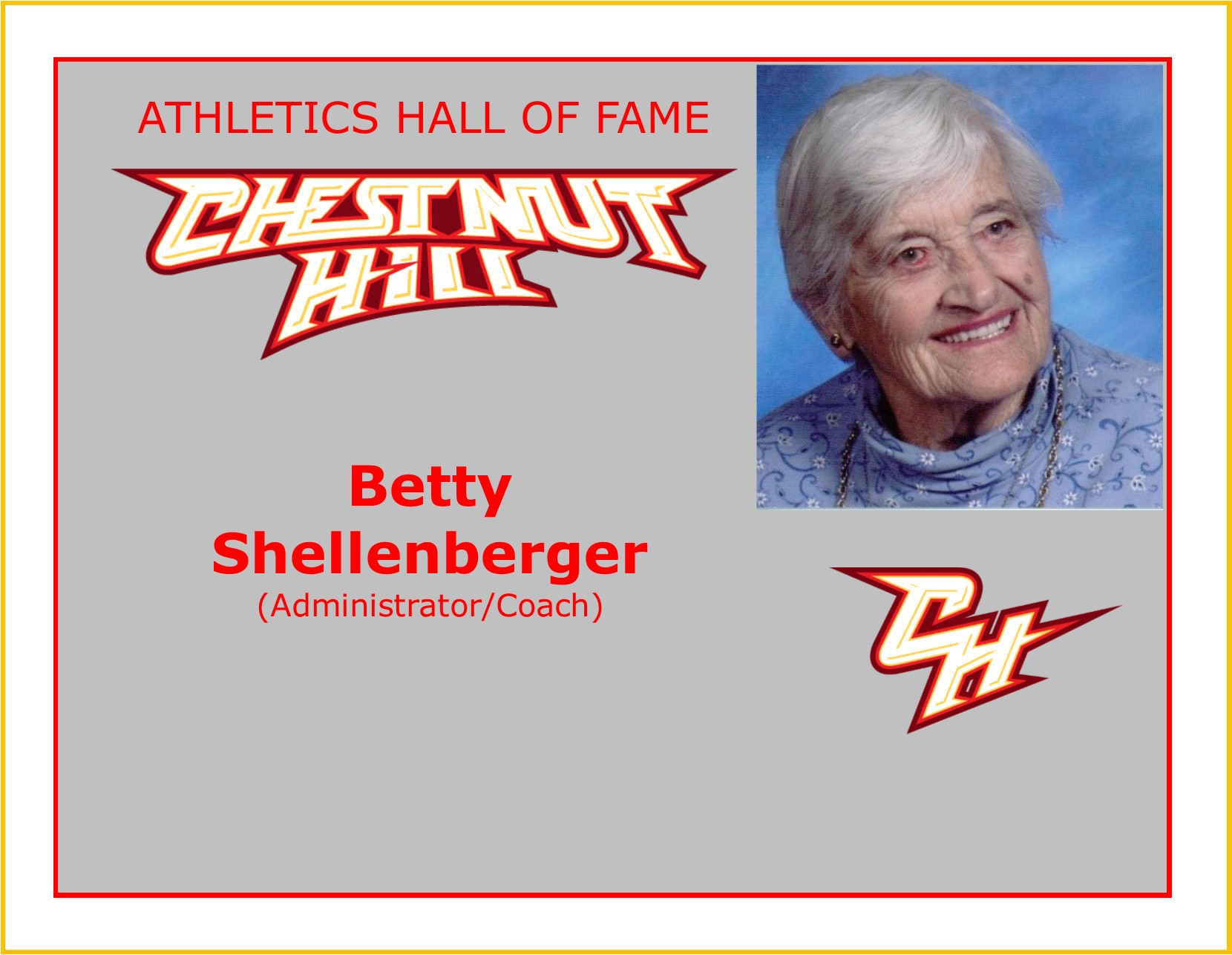 Chestnut Hill College Athletics Hall of Fame - Betty Shellenberger ...