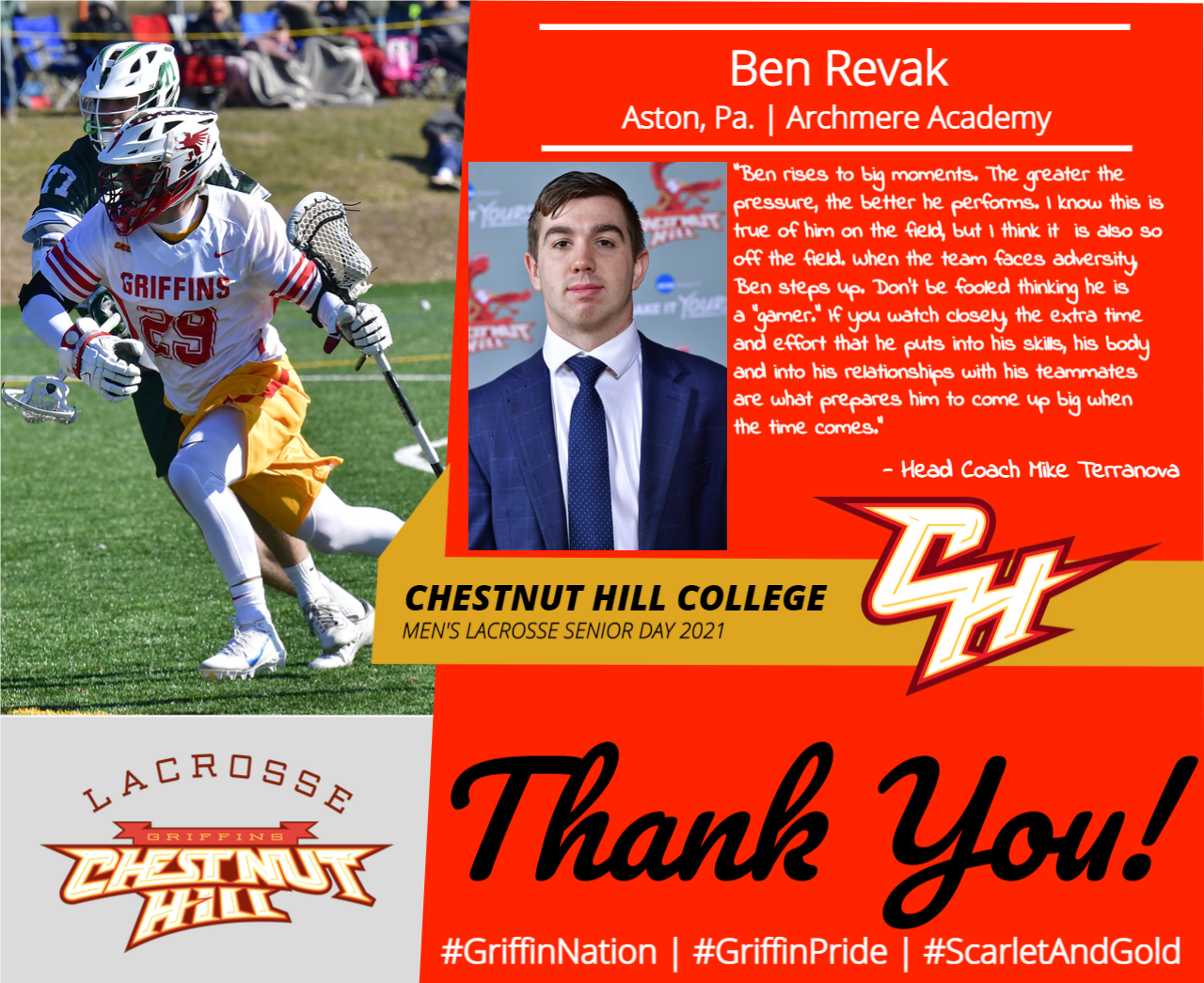 Ben Revak - Men's Lacrosse - Chestnut Hill College Athletics