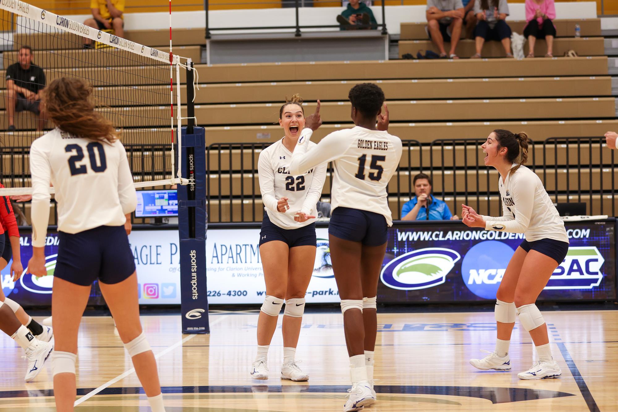 Volleyball Wraps Tourney Weekend with Home Sweeps - Clarion Athletics