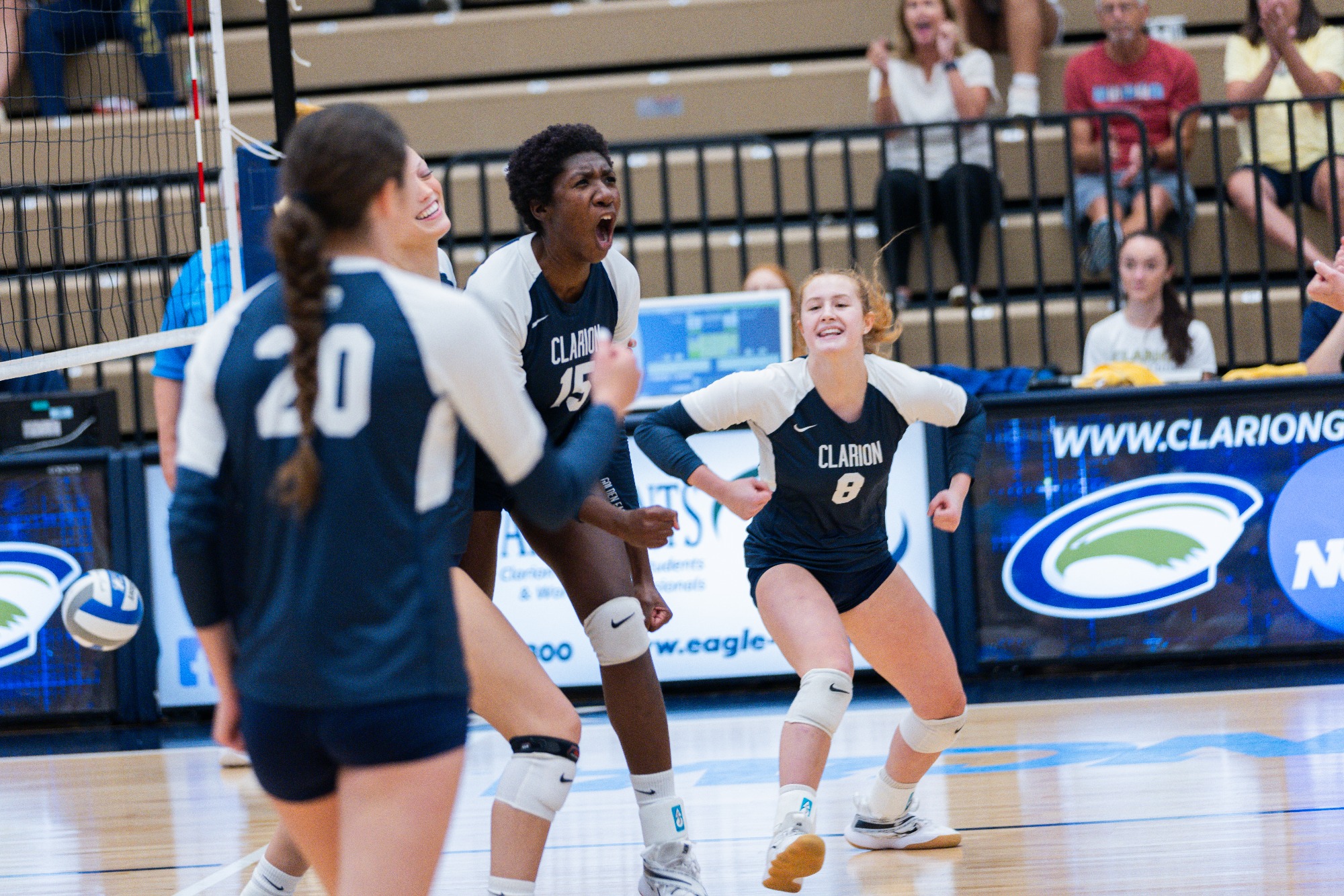 Volleyball Overtakes IUP in Wild Five-Set Win - Clarion Athletics