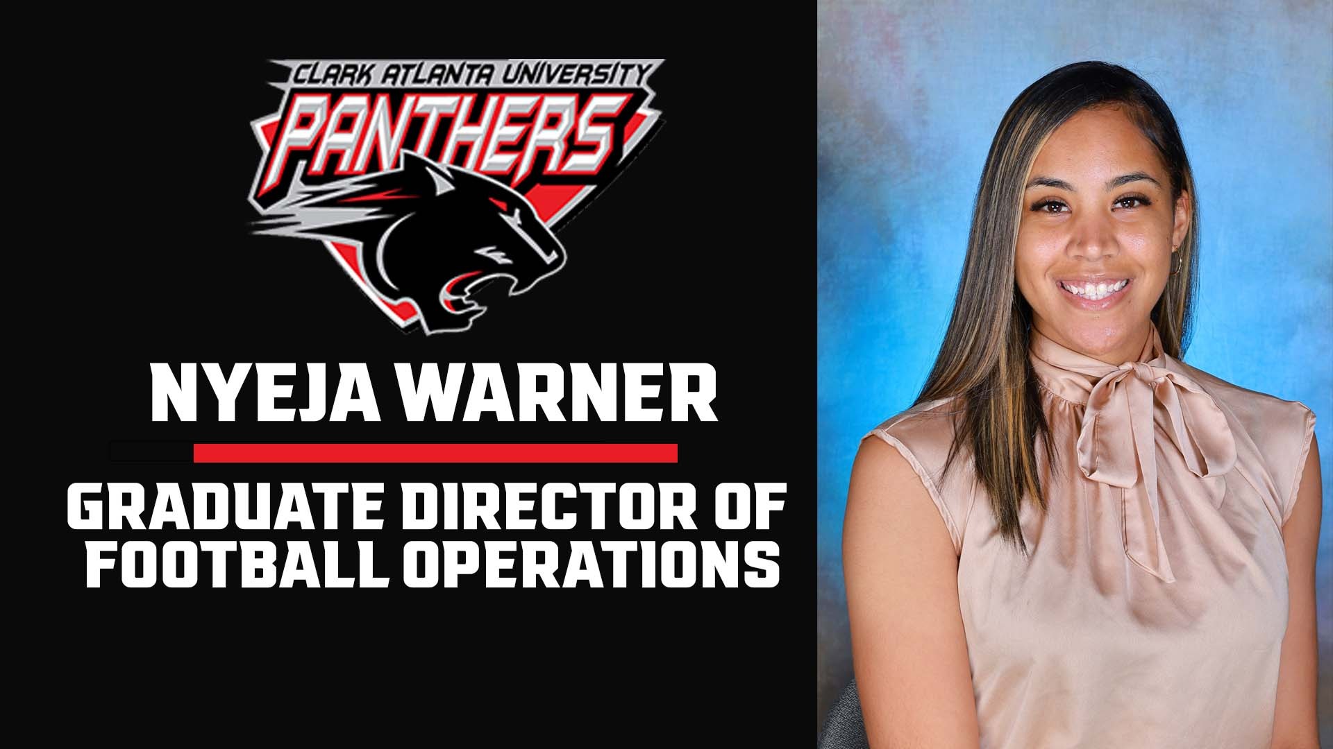 CAU Names Nyeja Warner Graduate Director of Football Operations - Clark ...