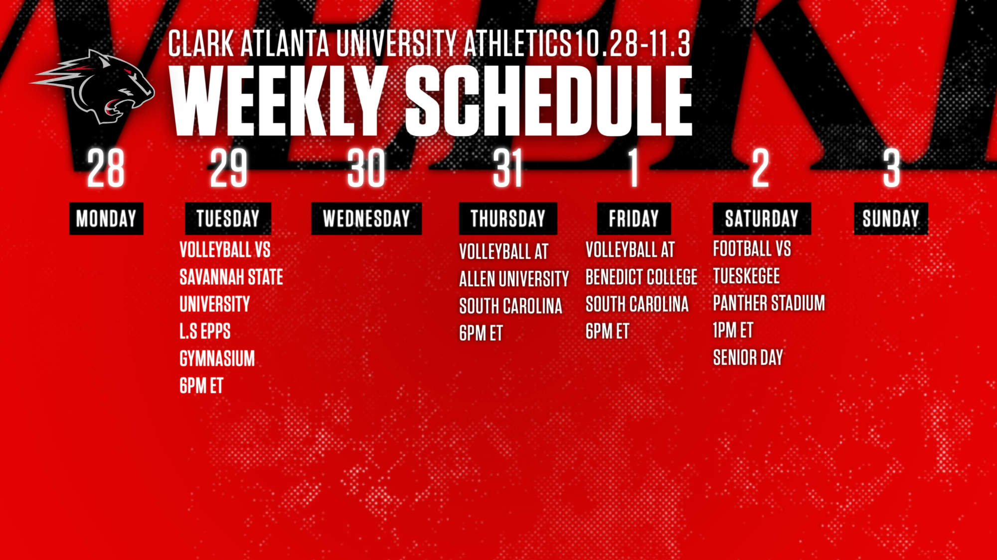 This Week in CAU Athletics: Oct. 14 - Oct. 20 - Clark Atlanta ...