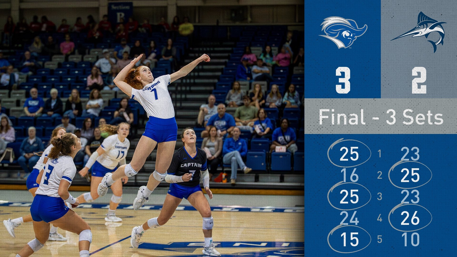 Captains Outlast Virginia Wesleyan in Five-Set Thriller - Christopher ...