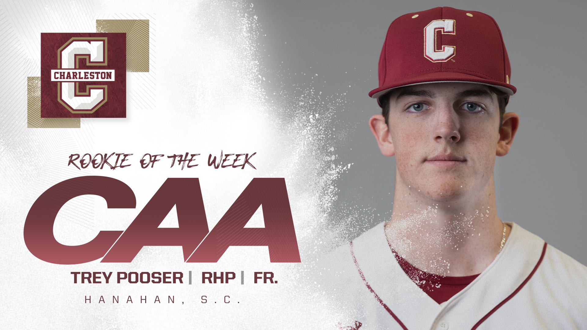 Pooser Nabs CAA Rookie of the Week Honors - College of Charleston Athletics