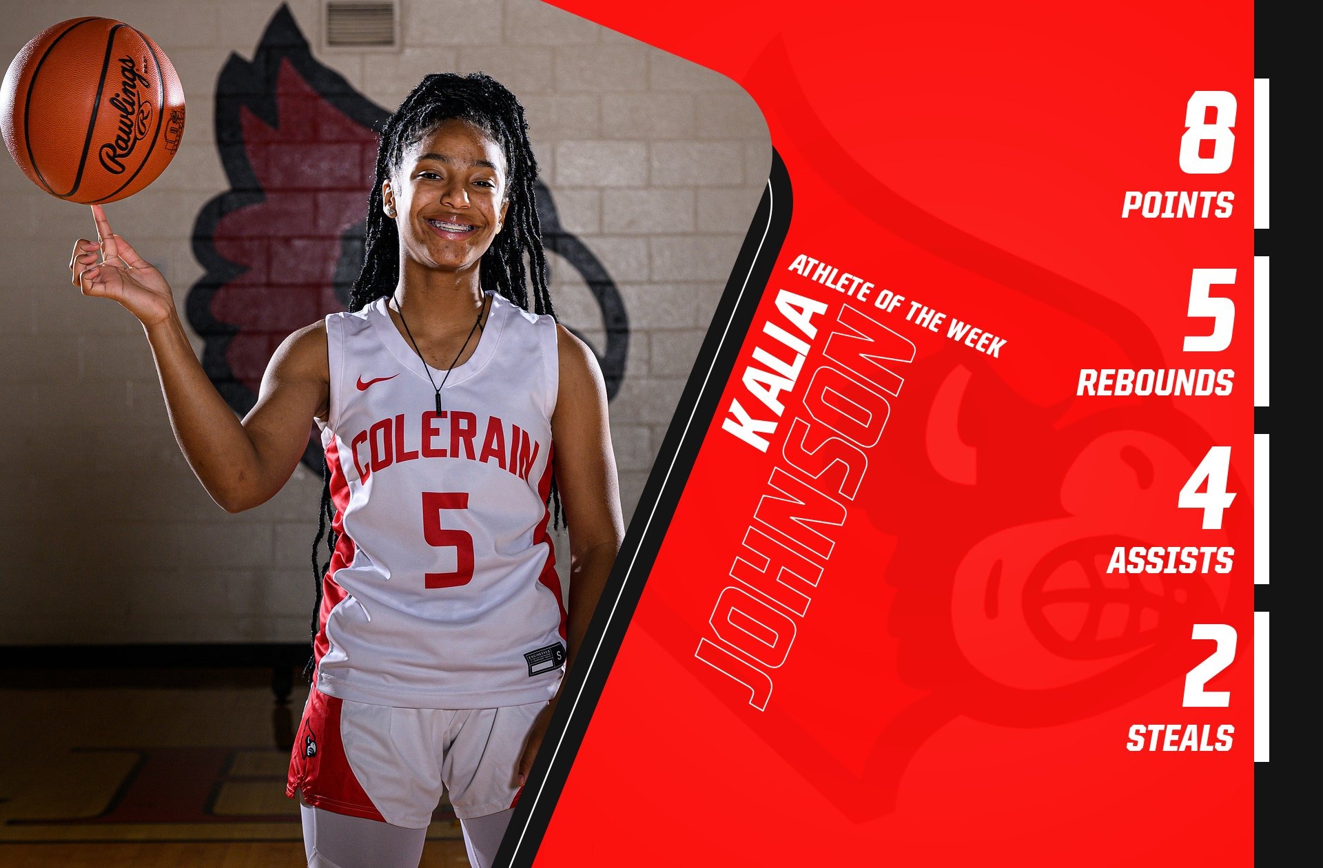Kalia Johnson Named GMC Athlete of the Week - Colerain Cardinals Athletics