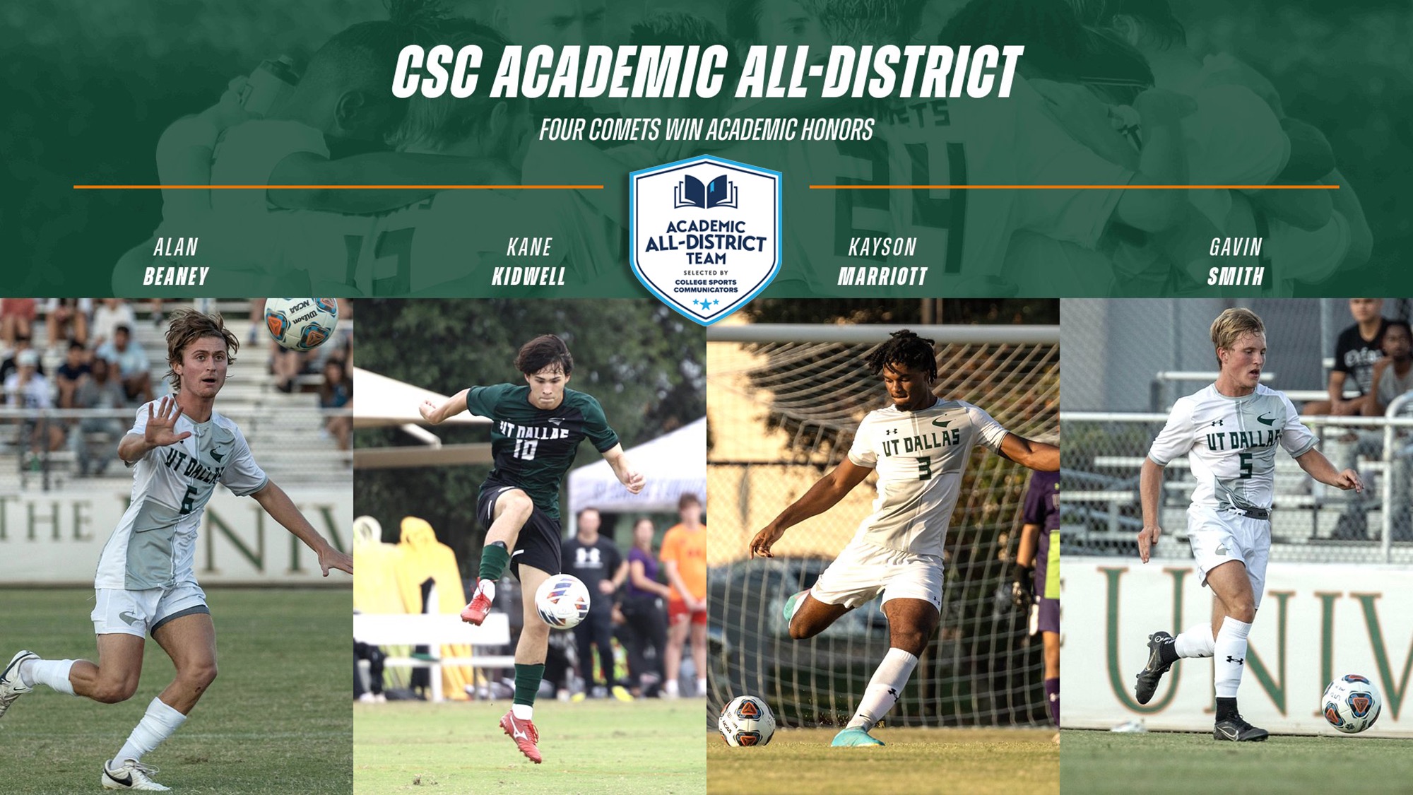 Four Comets Selected to Men's Soccer Academic All-District Team ...