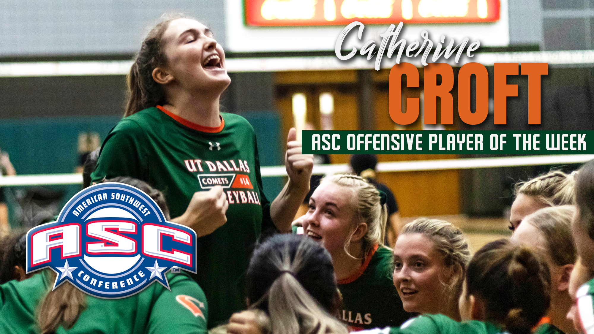 Croft Named ASC Offensive Player of the Week - University of Texas at ...