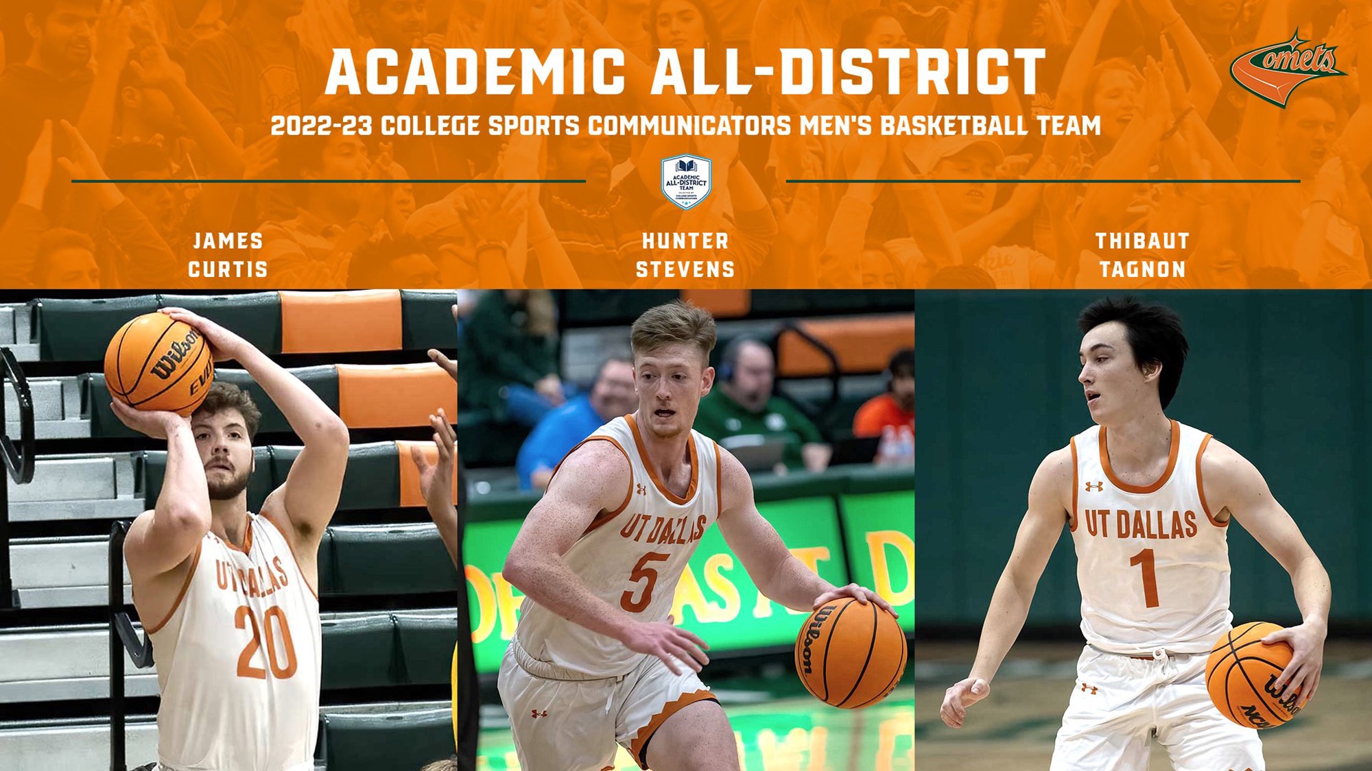 Three Comets Earn Academic All-District Honors - University of Texas at ...