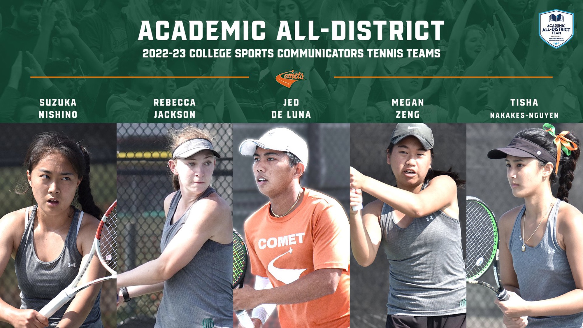 Five Comets Named Tennis Academic All-District - University of Texas at ...