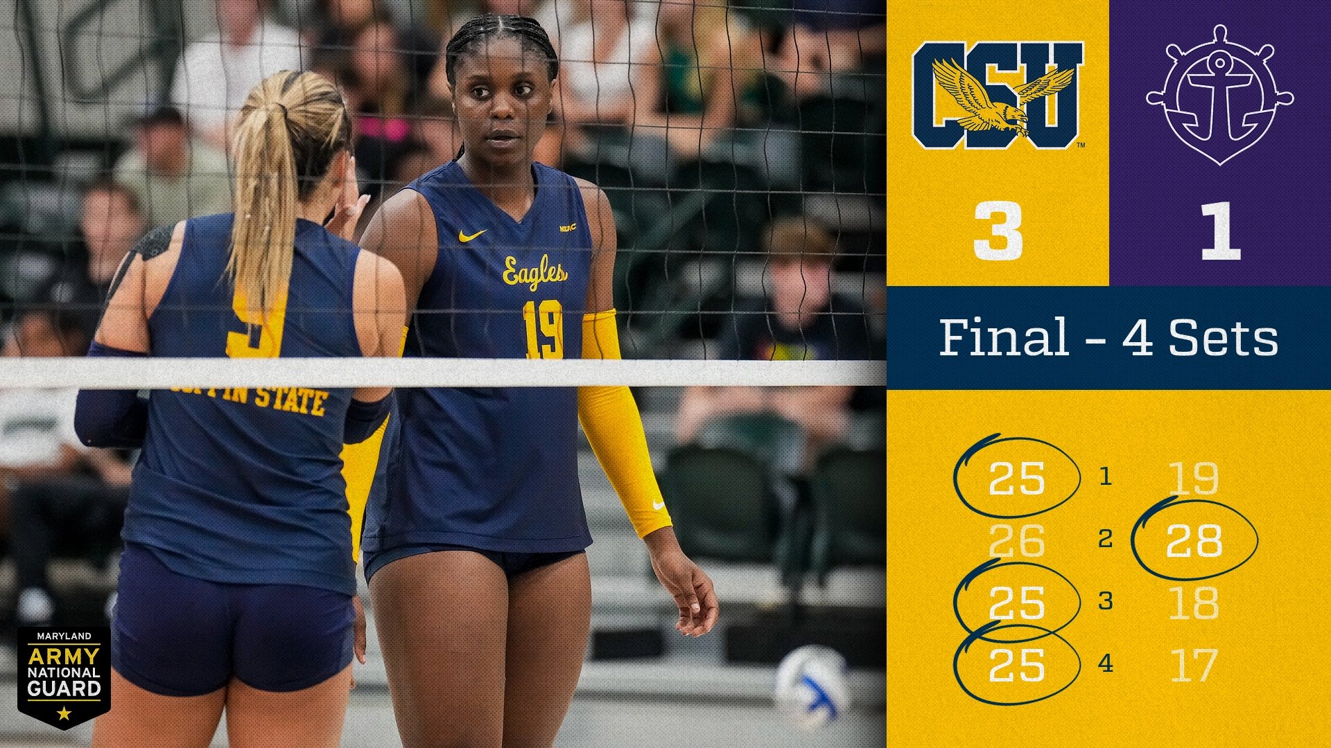 Volleyball Stuffs Portland at the Net, Defeats Pilots in Four - Coppin State University Athletics