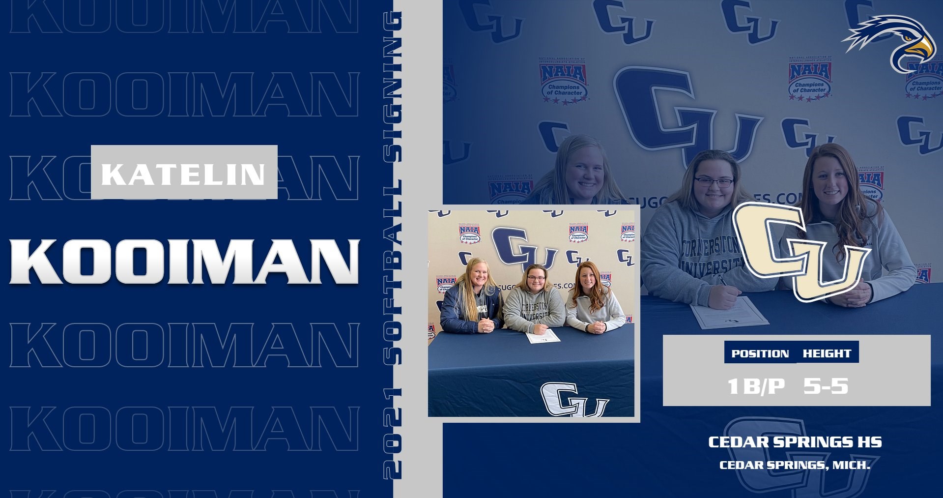 Cedar Springs native Katelin Kooiman joins Softball program ...