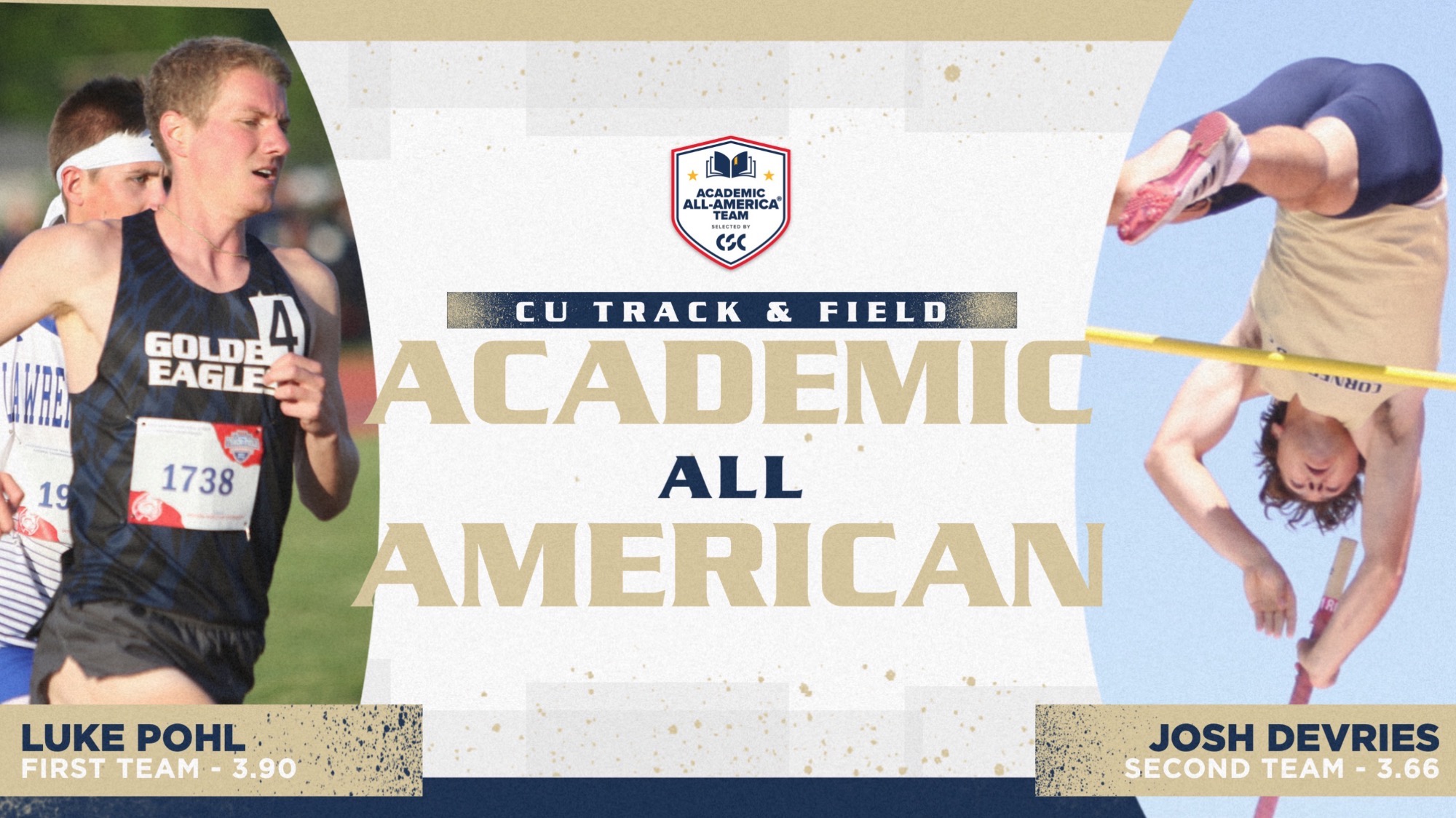 Men's Track & Field seniors Josh DeVries and Luke Pohl earn CSC ...