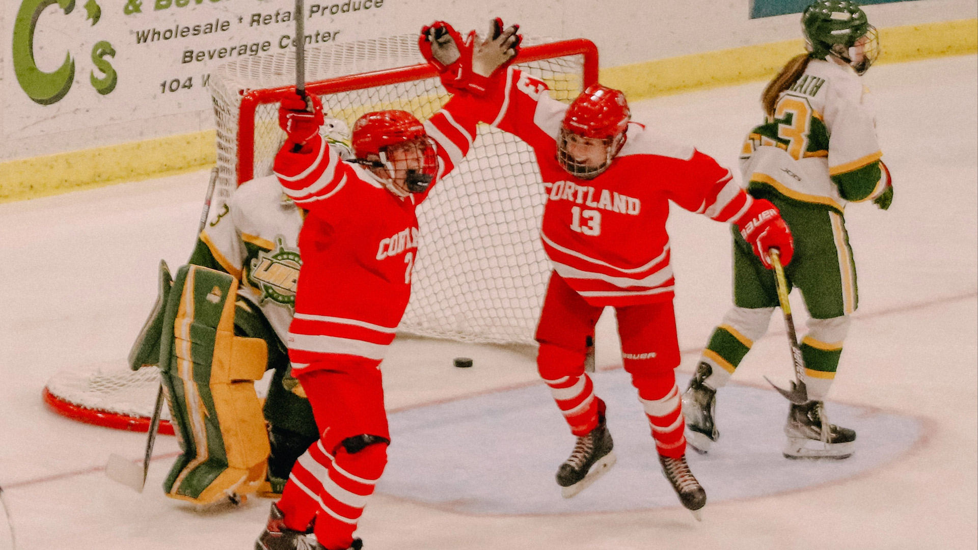 Ice Hockey Goal Celebration