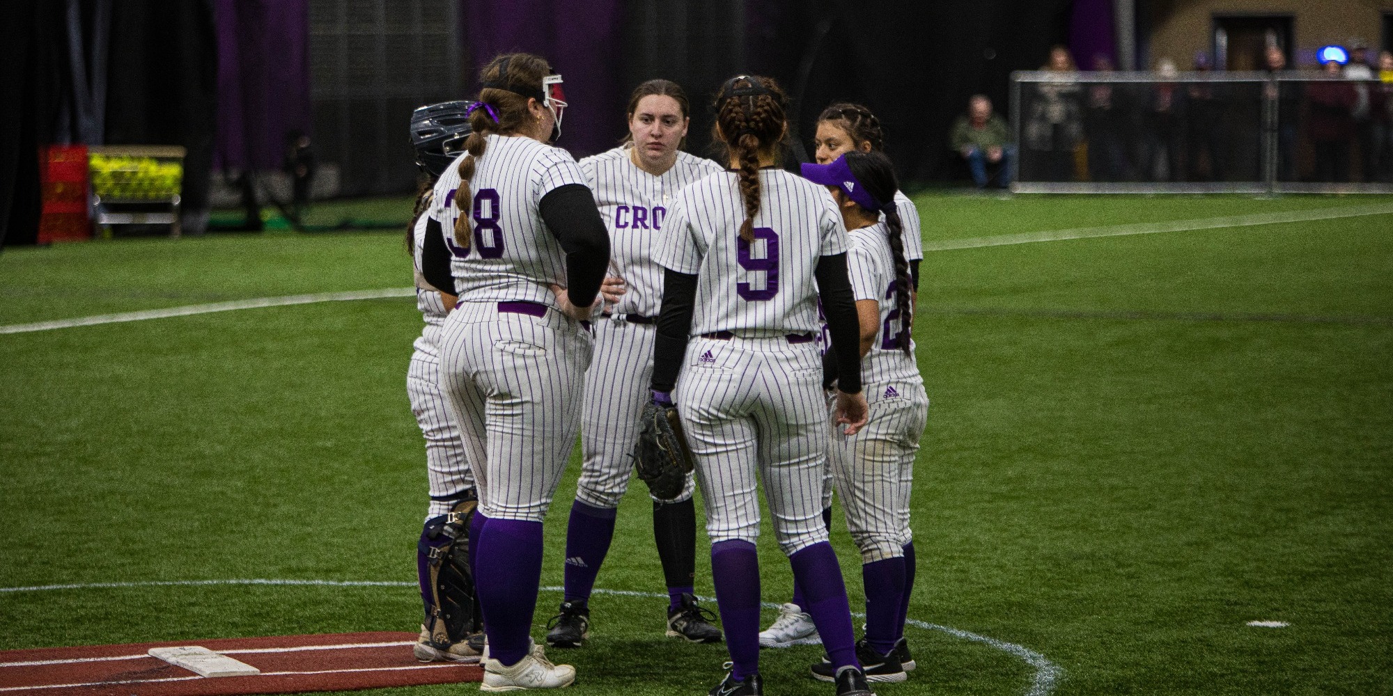 Softball Drops Double Header to Knights - Crown College Athletics