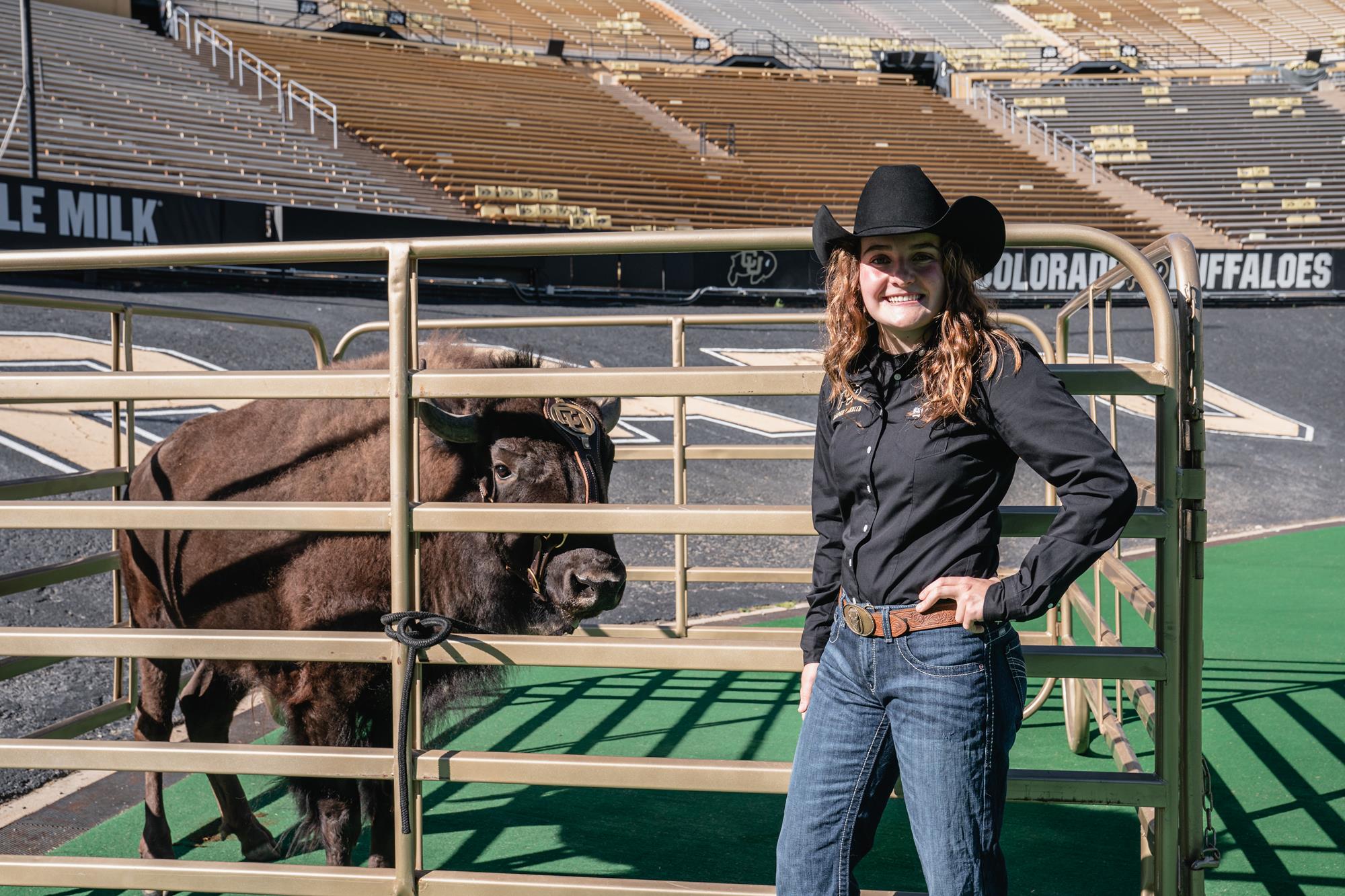 Claire Applegate - Ralphie - University of Colorado Athletics