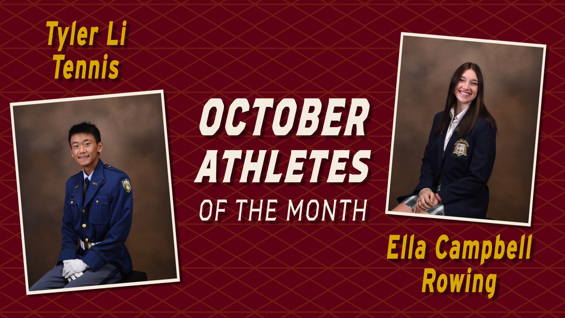 October 2022 athletes of the month - Culver Academies