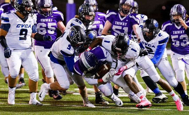 Football wins big at Triway - Cuyahoga Valley Christian Academy Athletics