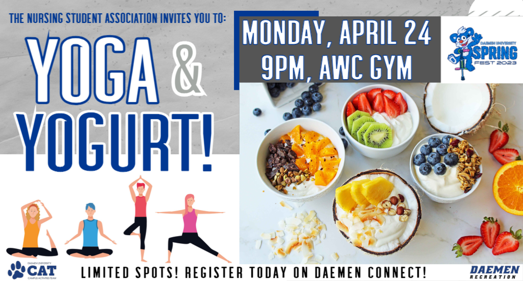 Yoga and Yogurt Night! - Daemen University Athletics