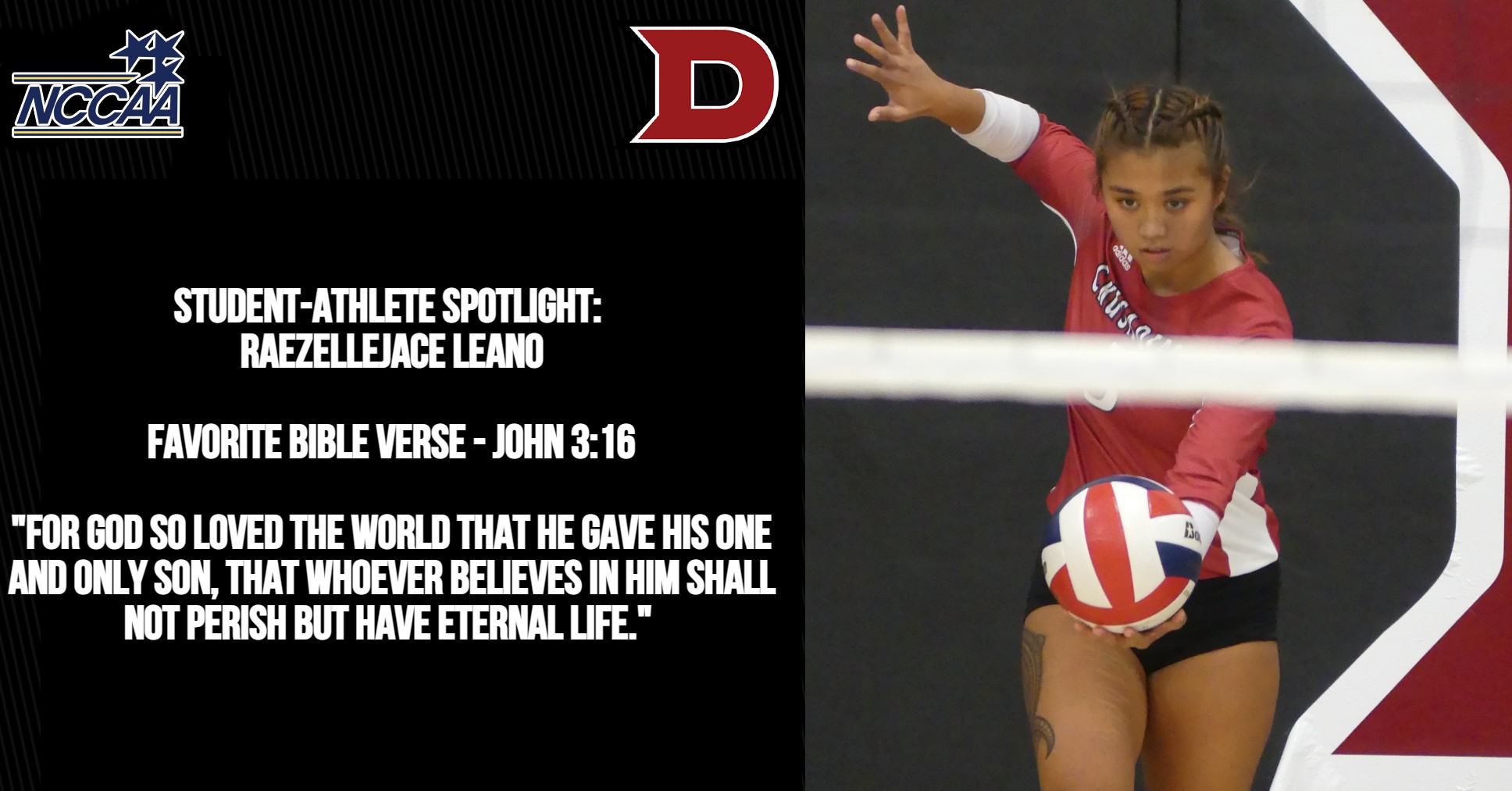 DCC Student-Athlete Spotlight: Volleyball's Leano! - Dallas Christian ...