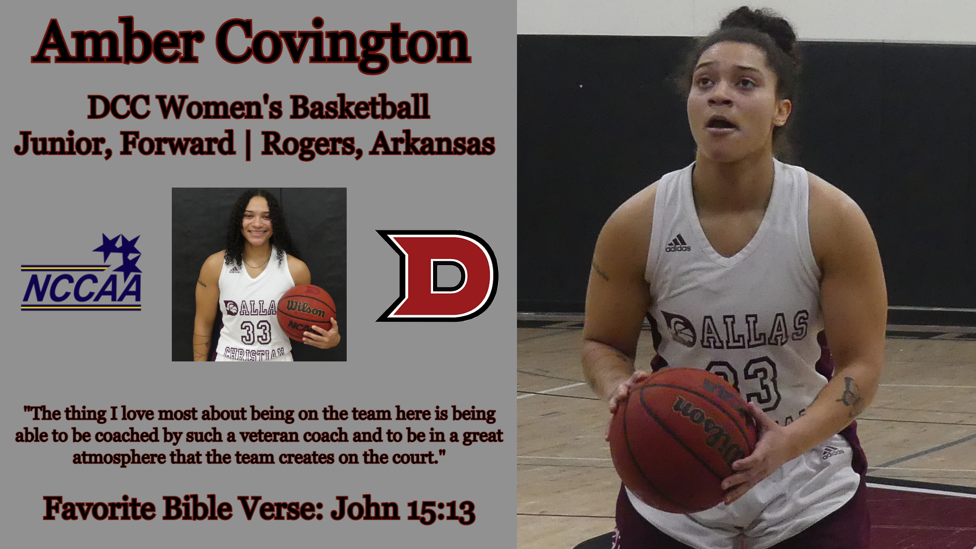 Amber Covington - 2021-22 - Women's Basketball - Dallas Christian College