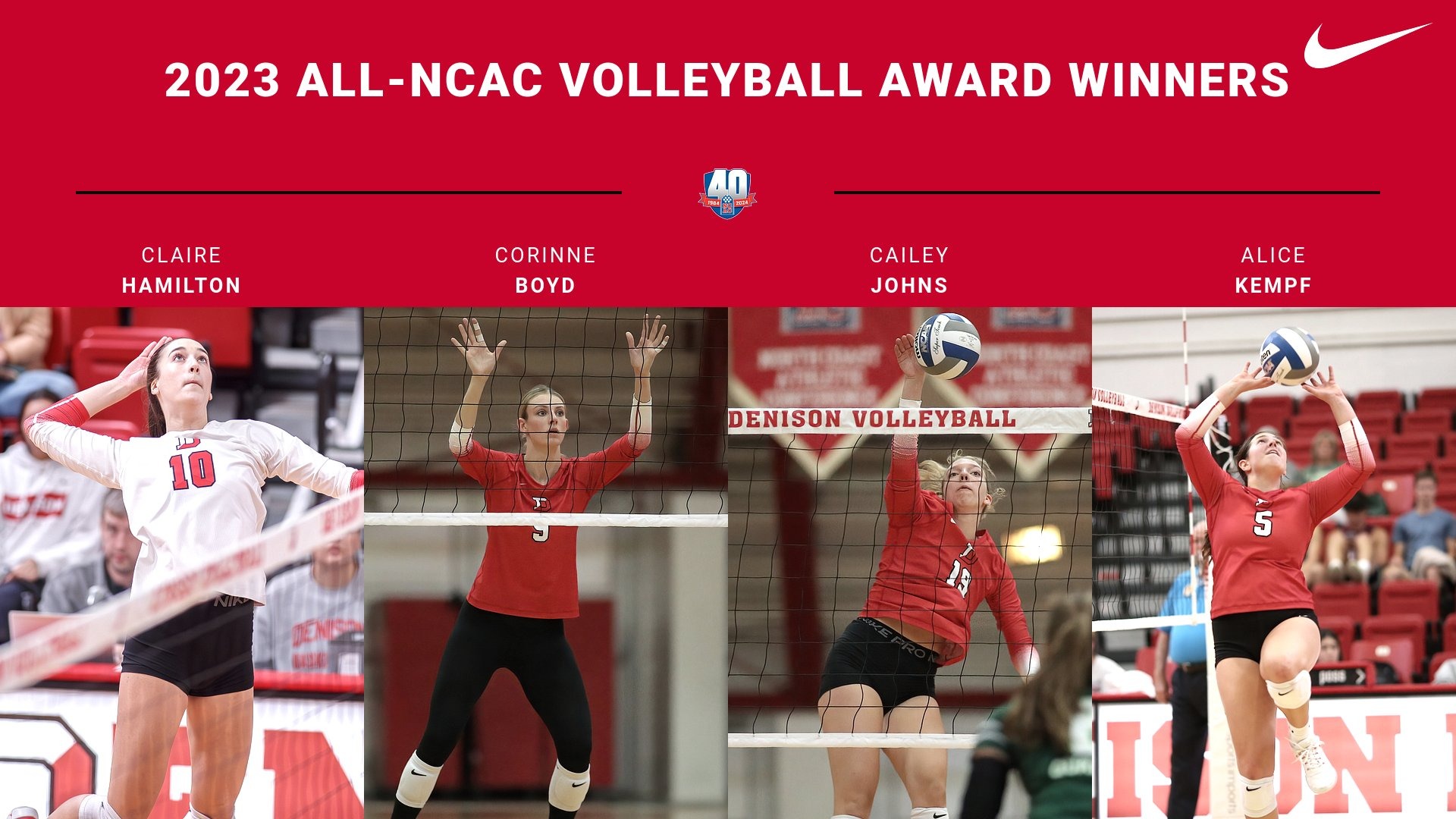 Four named to All-NCAC squad - Denison University