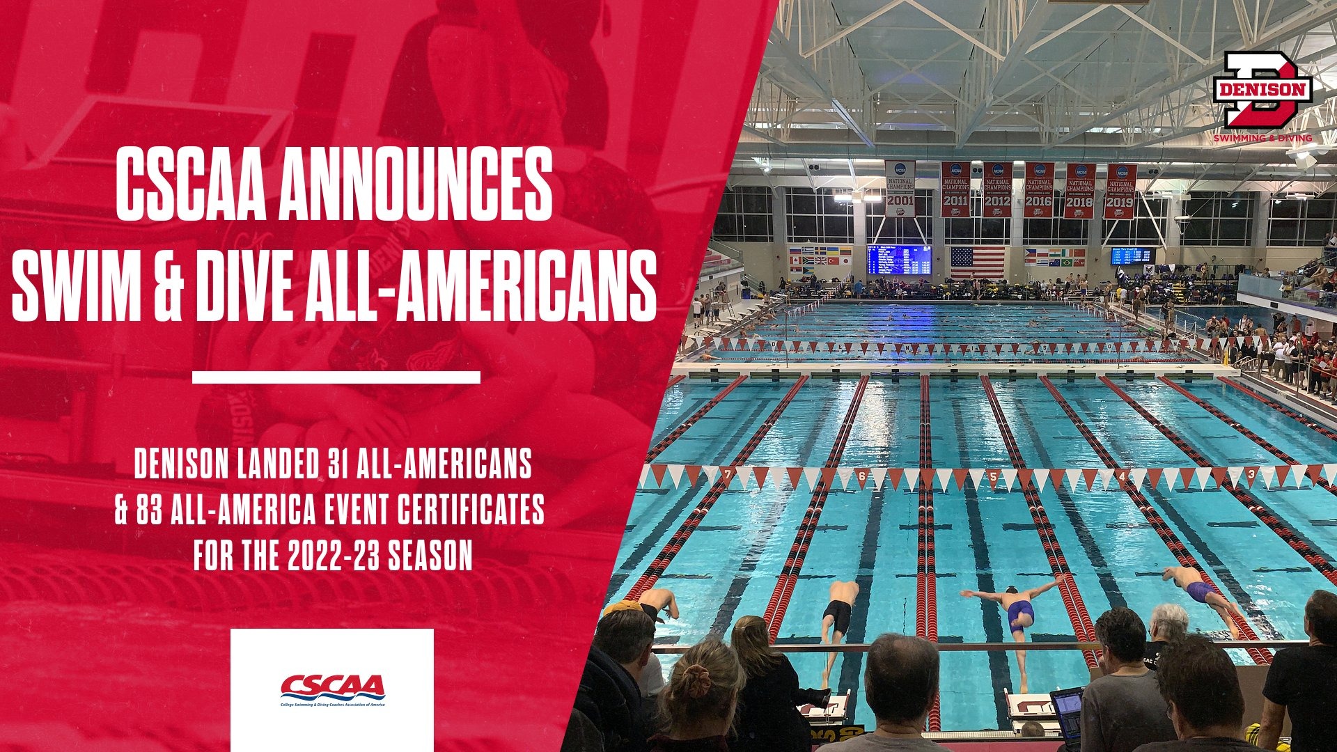 CSCAA announces 2022-23 Division III Awards & Honors - Denison University