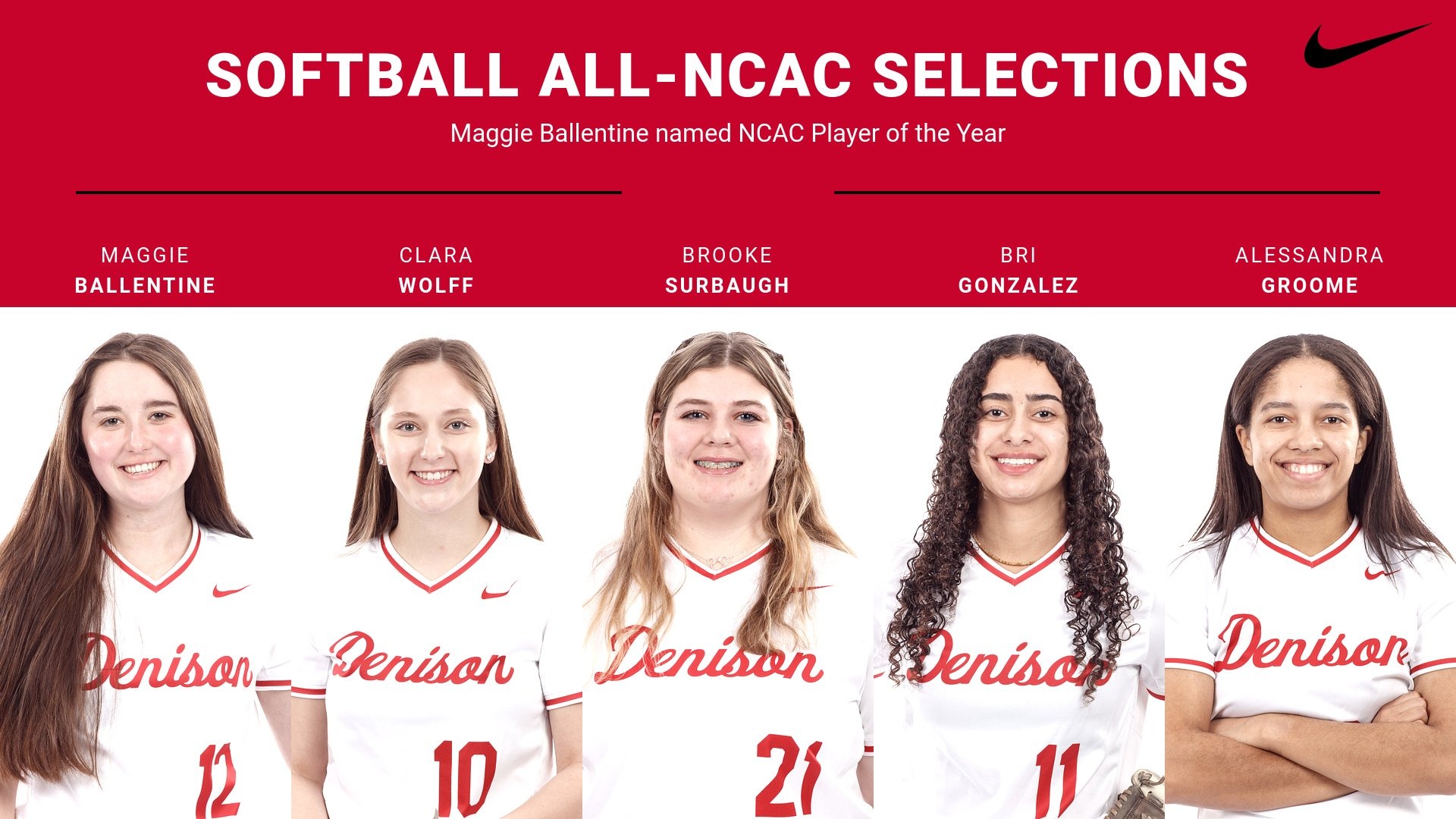 Ballentine named NCAC Player of the Year - Denison University