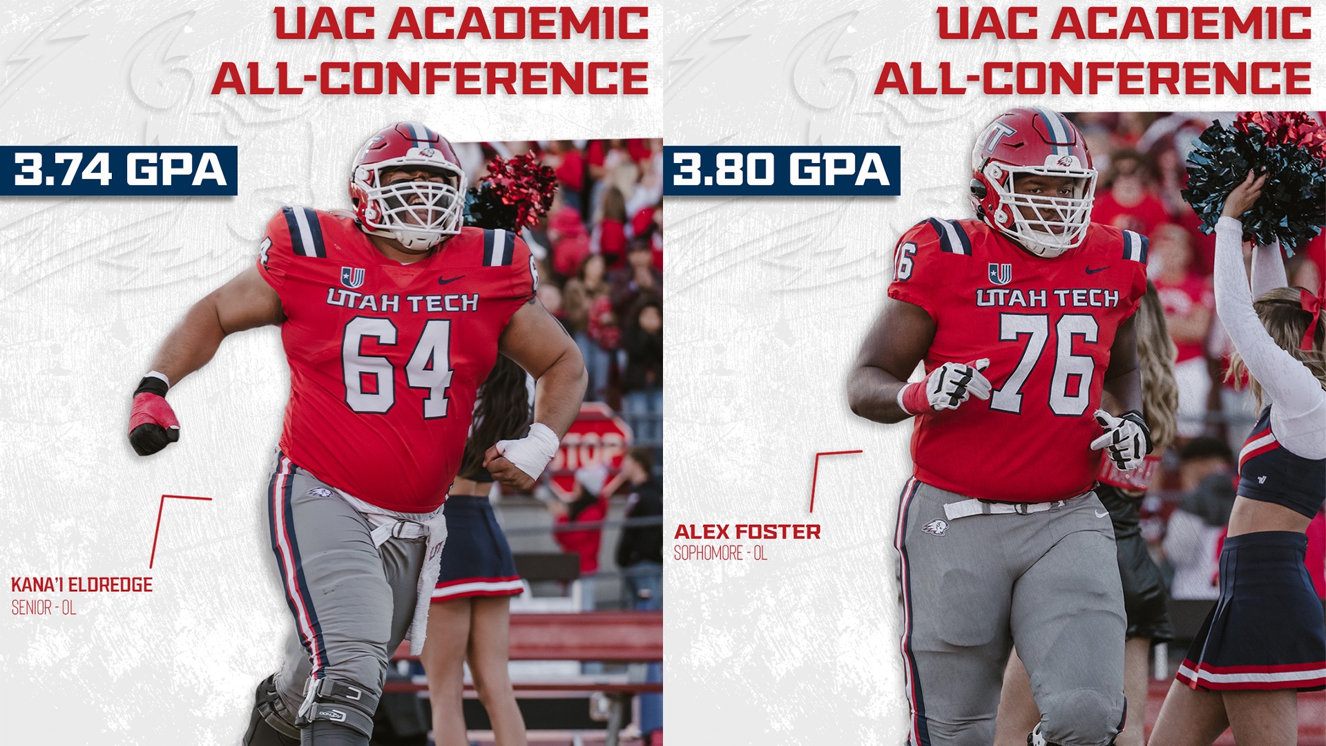 FB - Kana'i Eldredge and Alex Foster Named to 2023 UAC All-Academic ...